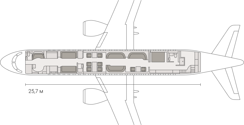 Частный самолет Embraer Lineage 1000 | Аренда VIP самолета